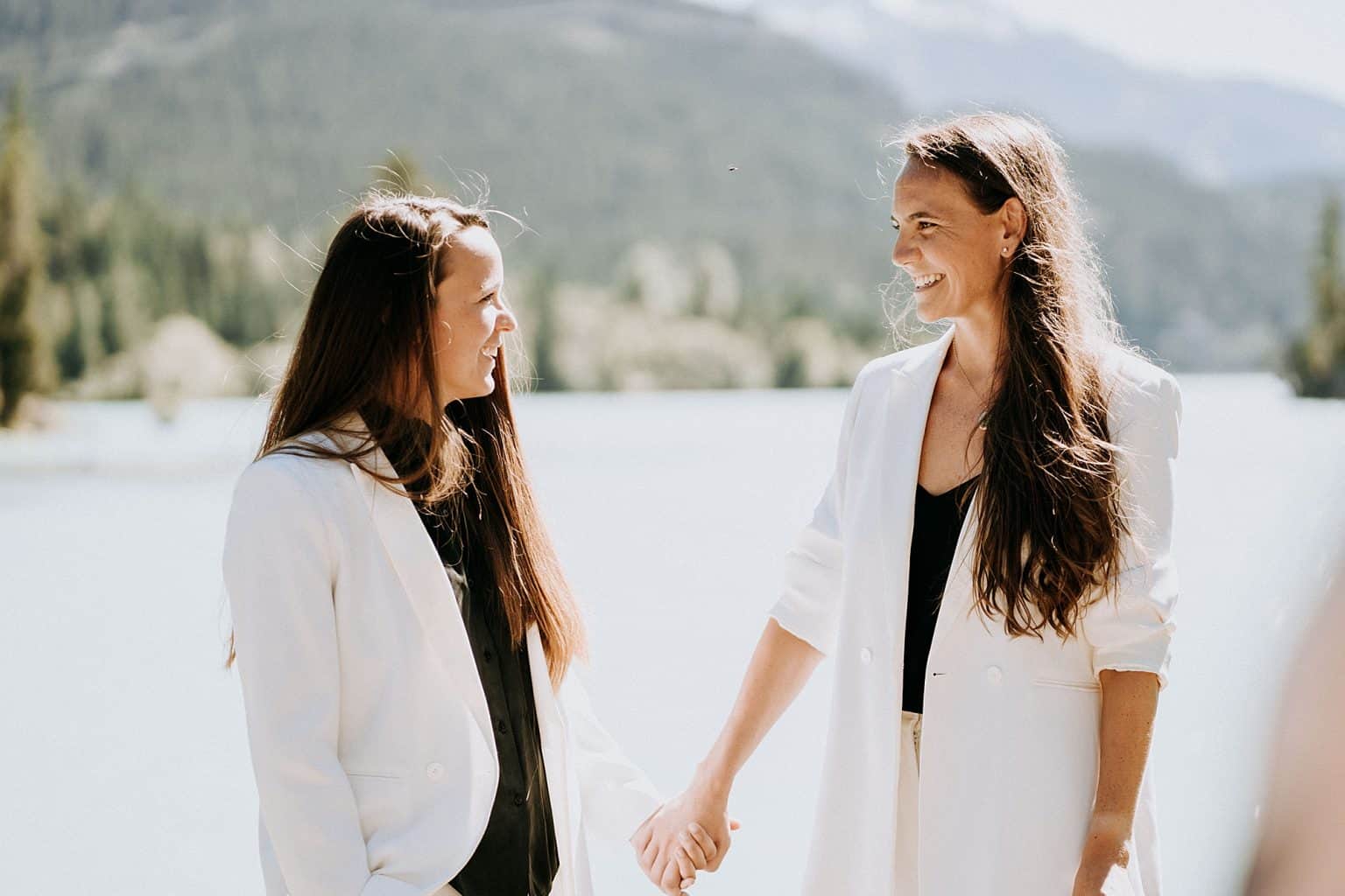 Simple Lakeside Wedding | Lisa + Carli | Whistler Elopements
