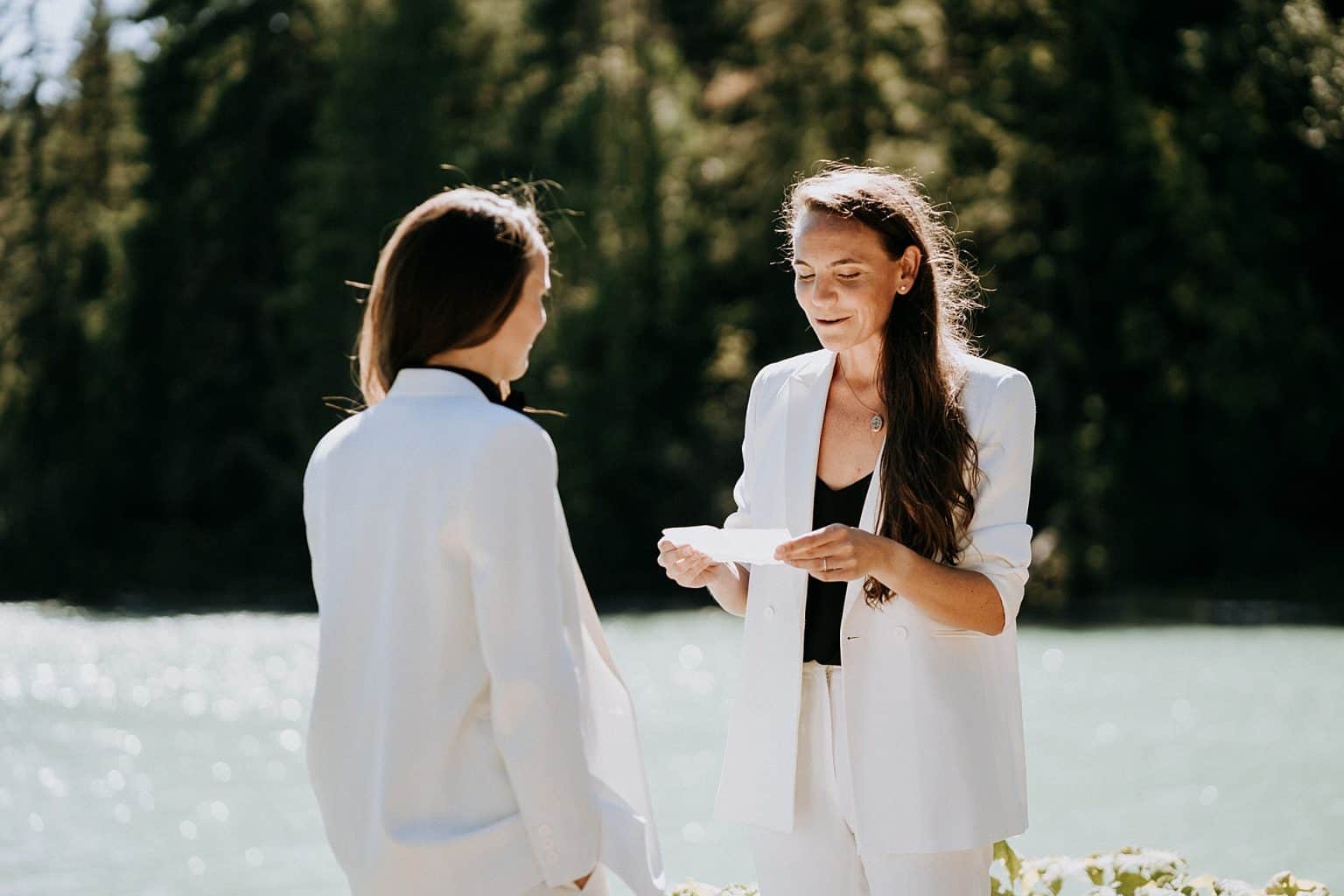 Simple Lakeside Wedding | Lisa + Carli | Whistler Elopements