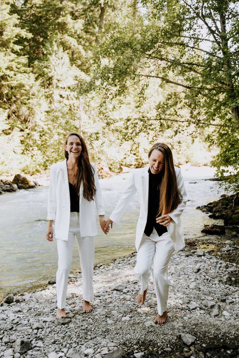 Simple Lakeside Wedding | Lisa + Carli | Whistler Elopements